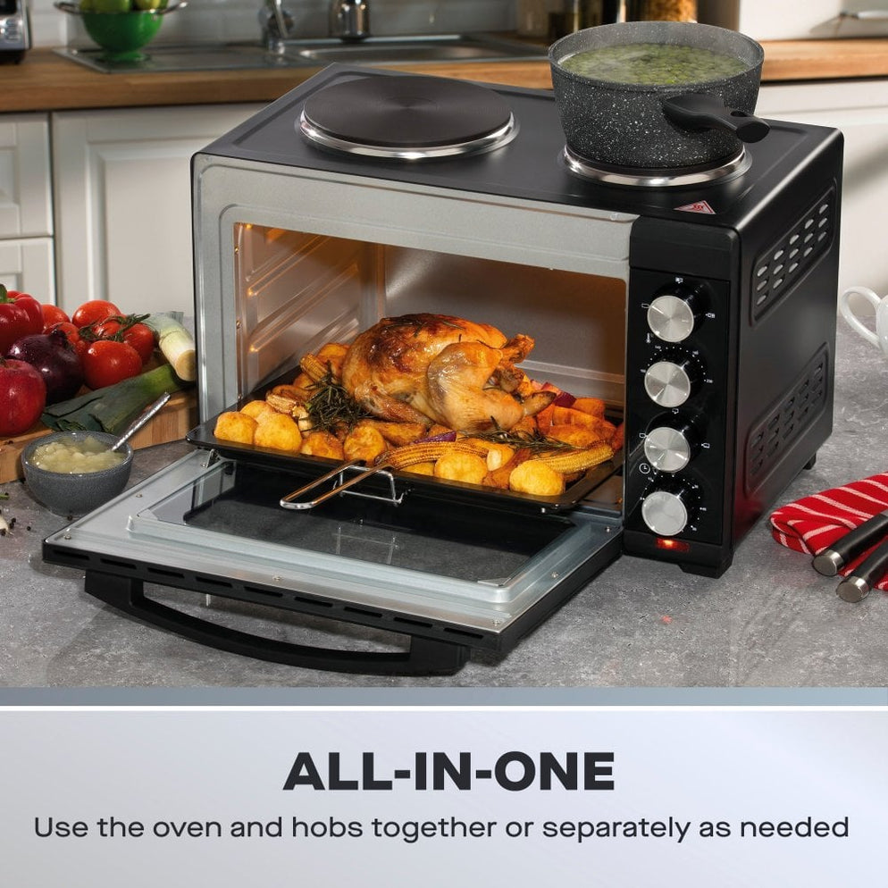 Daewoo 3000W 32L Countertop Oven with Hot Plates SDA1609GE — Power ...