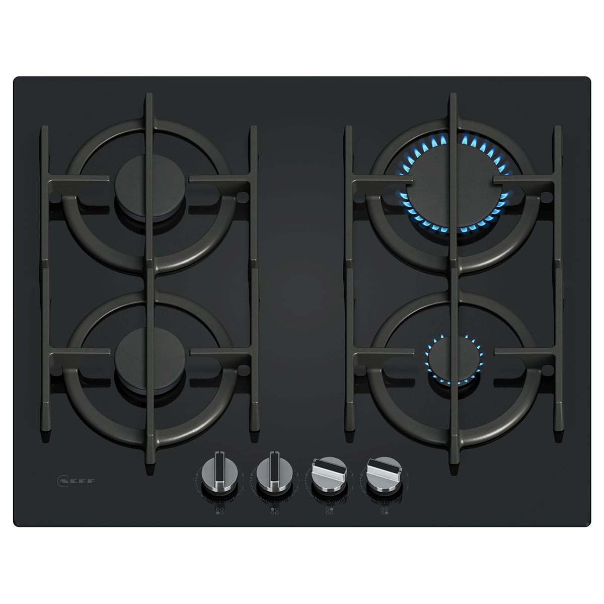 NEFF N70 T26PIP4S0 59cm Gas Hob - Black — Power Appliances